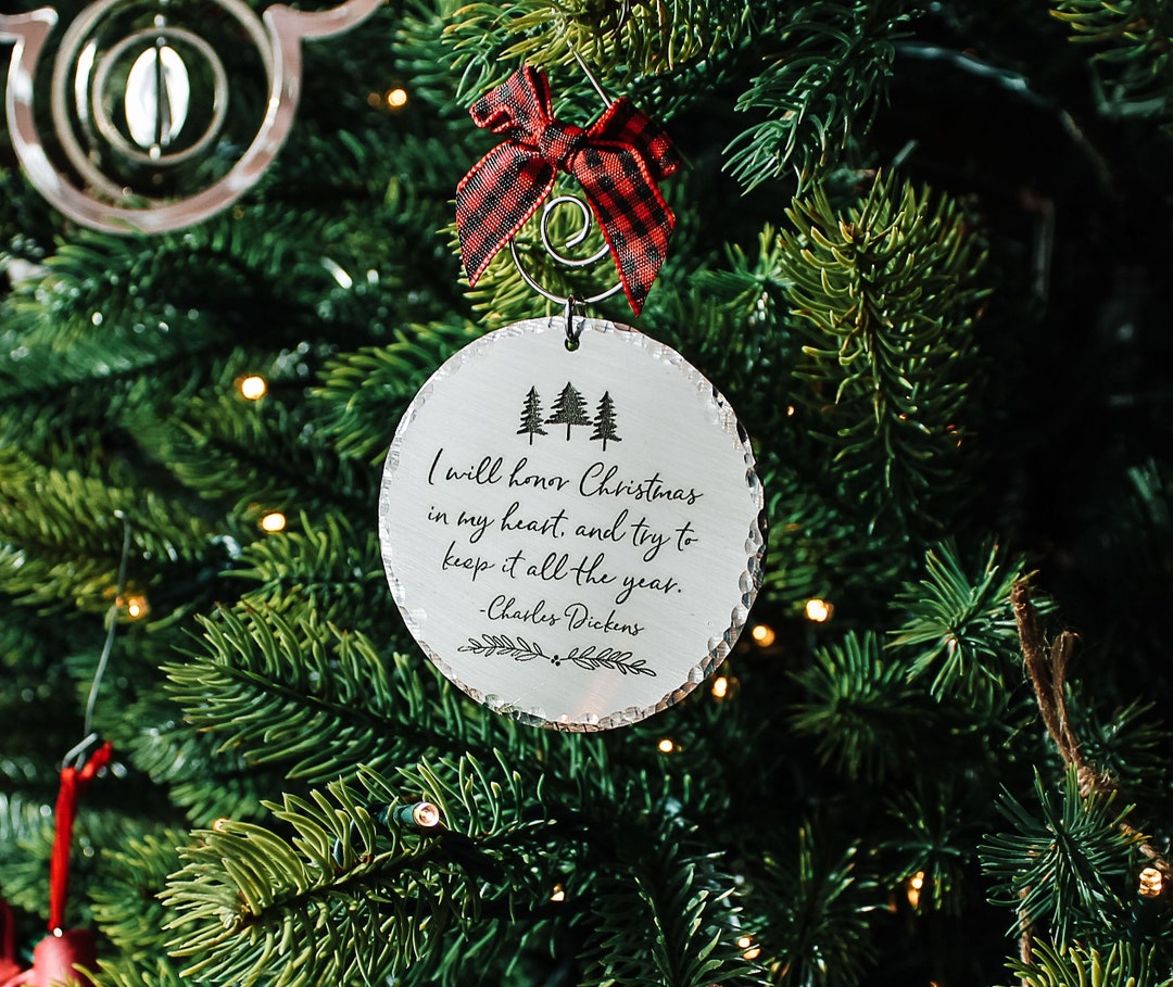 A Christmas Carol Quote Ornament, Charles Dickens Christmas Ornament ...