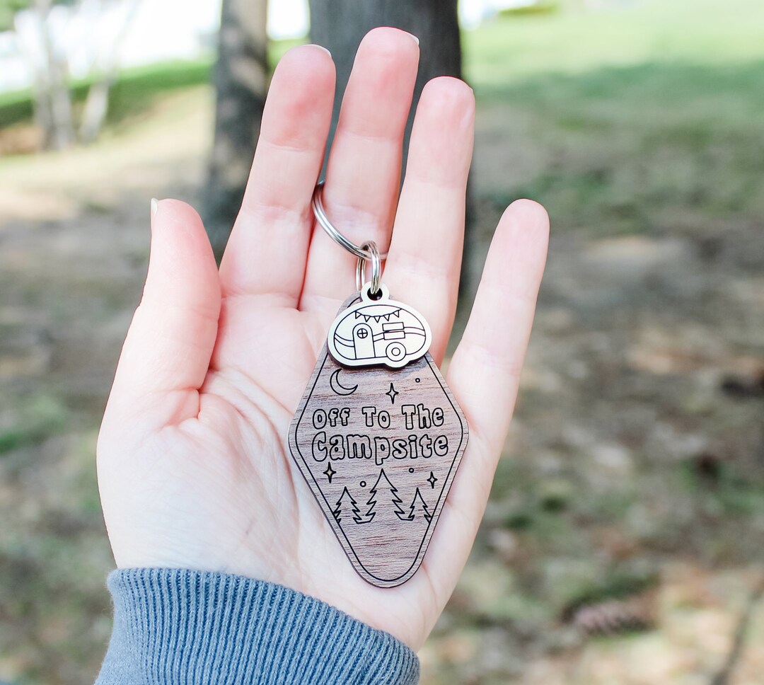 Camping Keychain | off to the Campsite | Camper Keychain | Camping Gift ...