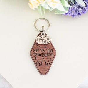 Camping Keychain | off to the Campsite | Camper Keychain | Camping Gift ...