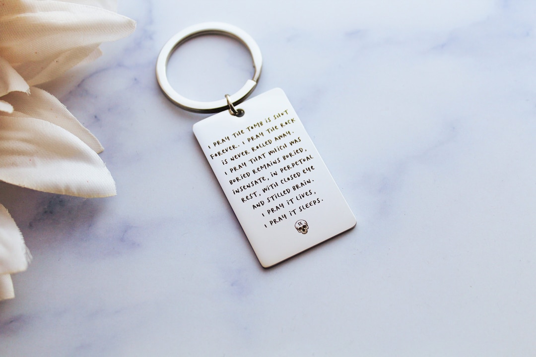 The Locked Tomb Prayer Keychain | Bookish Jewelry | Gideon the Ninth ...