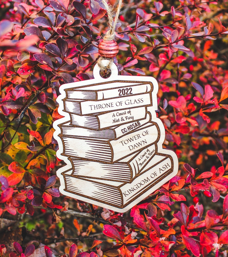 SJM Book Stack Christmas Ornament Holiday Ornament Bookish - Etsy