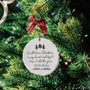 A Christmas Carol Quote Ornament, Charles Dickens Christmas Ornament ...