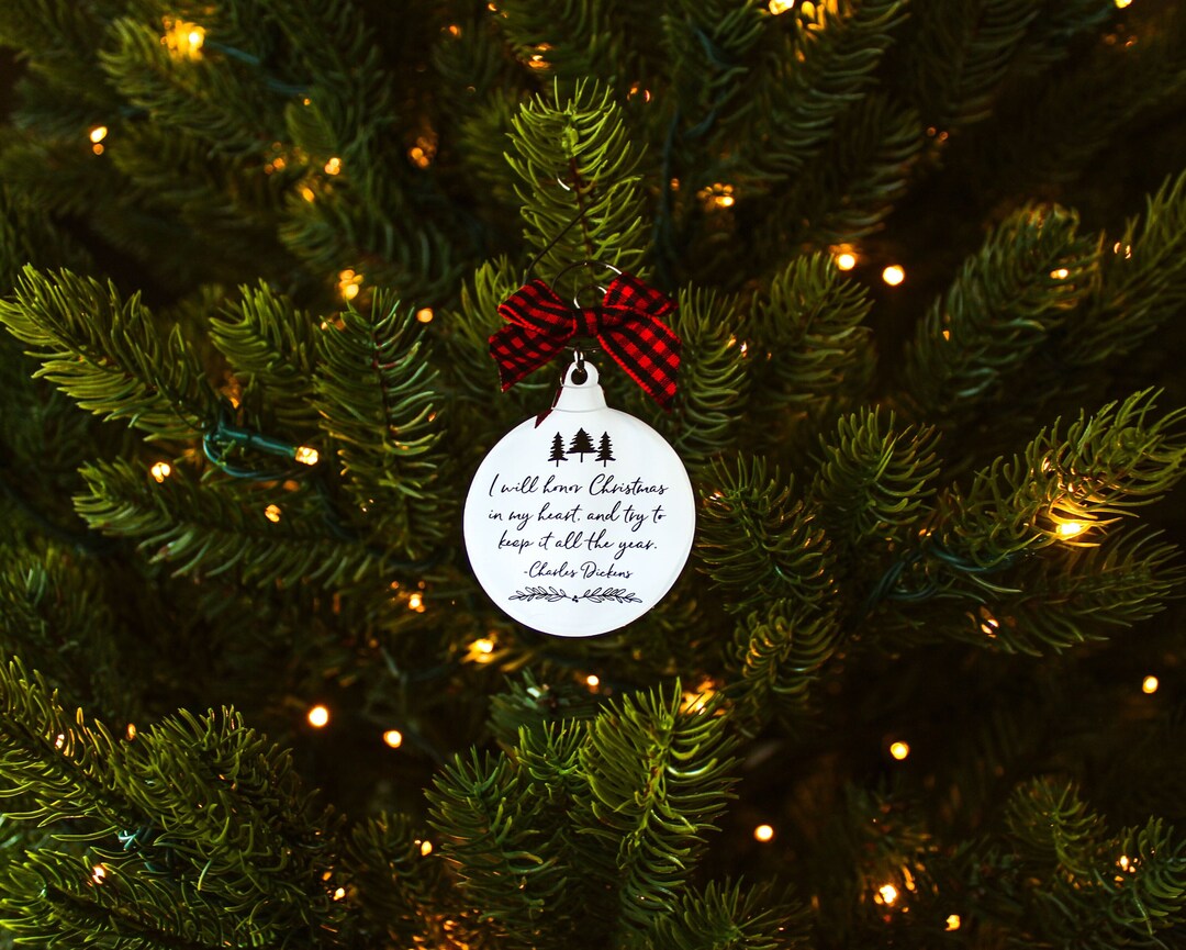 Charles Dickens Christmas Ornament, A Christmas Carol Quote Ornament ...