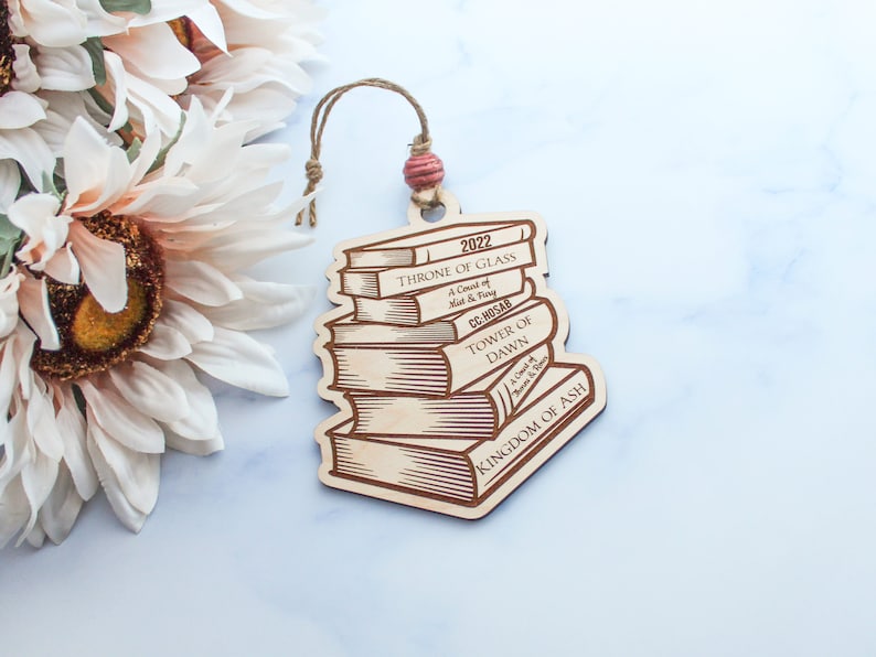 SJM Book Stack Christmas Ornament Holiday Ornament Bookish - Etsy