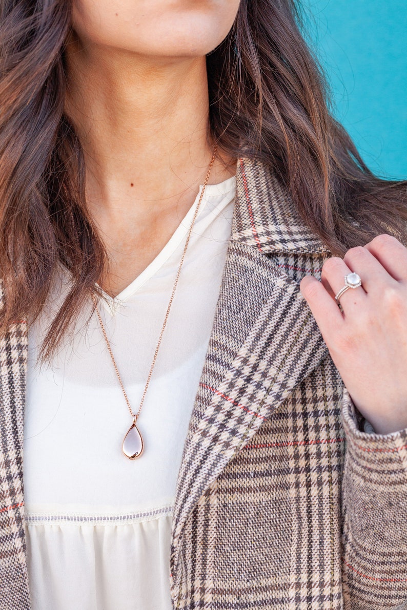 Rose Gold Teardrop Urn Necklace Discreet Urn Jewelry - Etsy