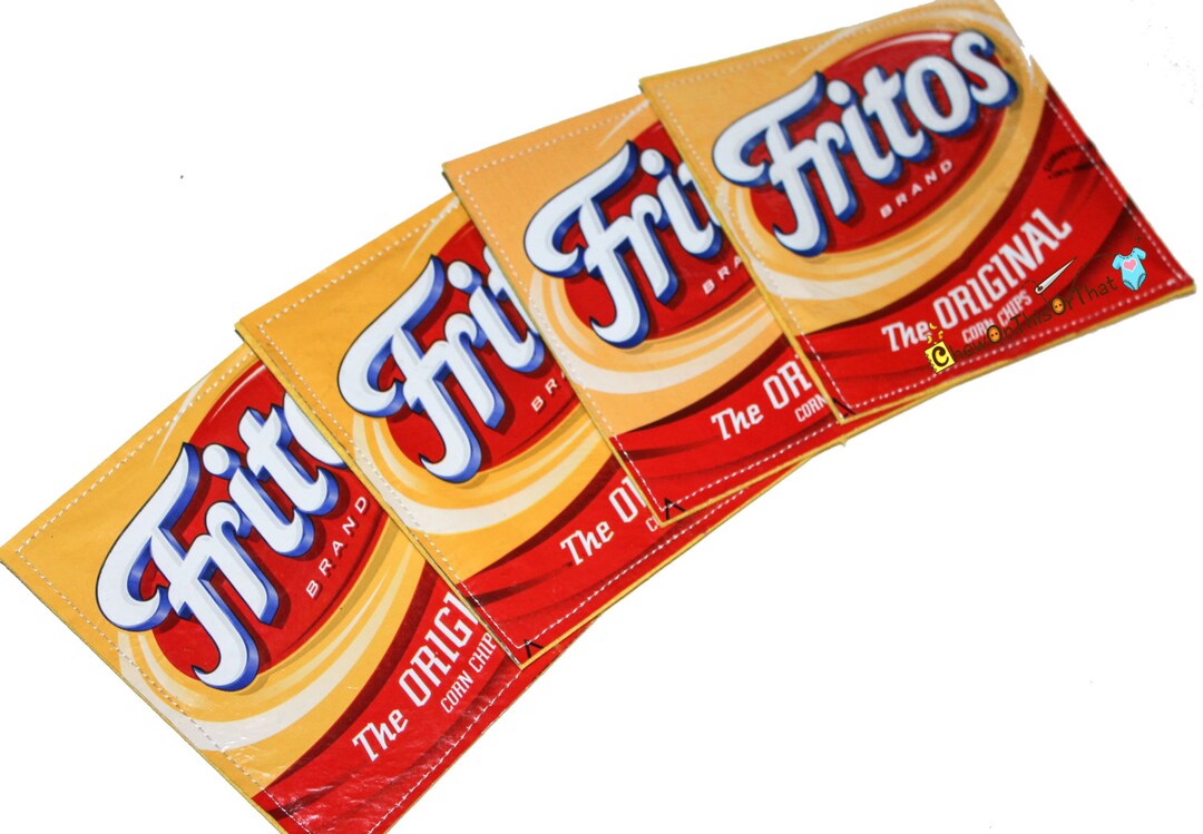 Upcycled Fritos Corn Chip Wrapper Coasters - Frito-lays Potato Chip ...