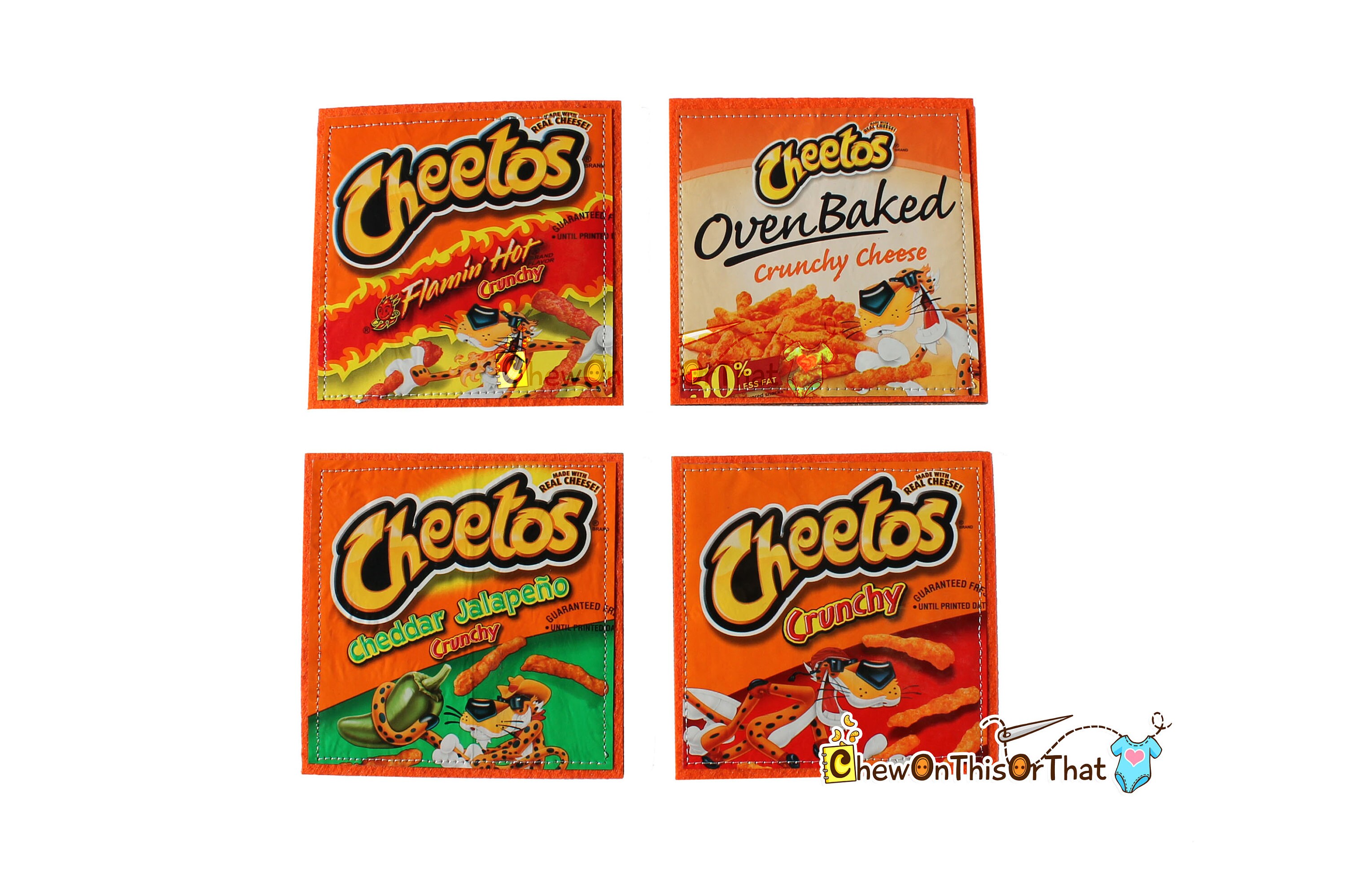 Cheetos Mixed Upcycled Potato Chip Bag Coasters Recycled Frito-lays ...