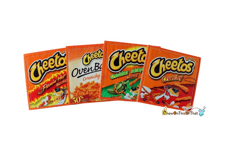 Cheetos Mixed Upcycled Potato Chip Bag Coasters Recycled Frito-lays ...