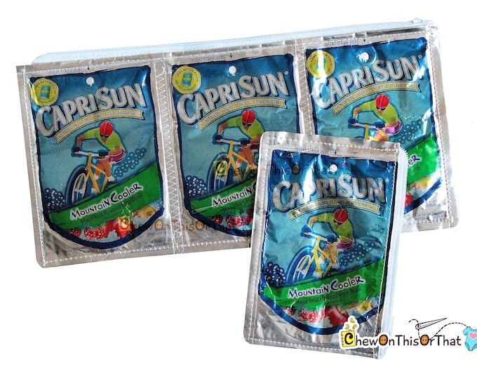 Recycled Capri Sun Juice Pouch Pencil Case & Change Purse, Wallet, Coin ...