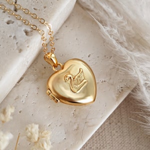 Odette Swan Locket Necklace, Swan Lake Inspired Princess Odette Locket ...