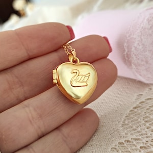 Odette Swan Locket Necklace, Swan Lake Inspired Princess Odette Locket ...