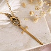 Lady Morgana Pendragon Merlin Antiqued Silver Flower Floral Cross ...