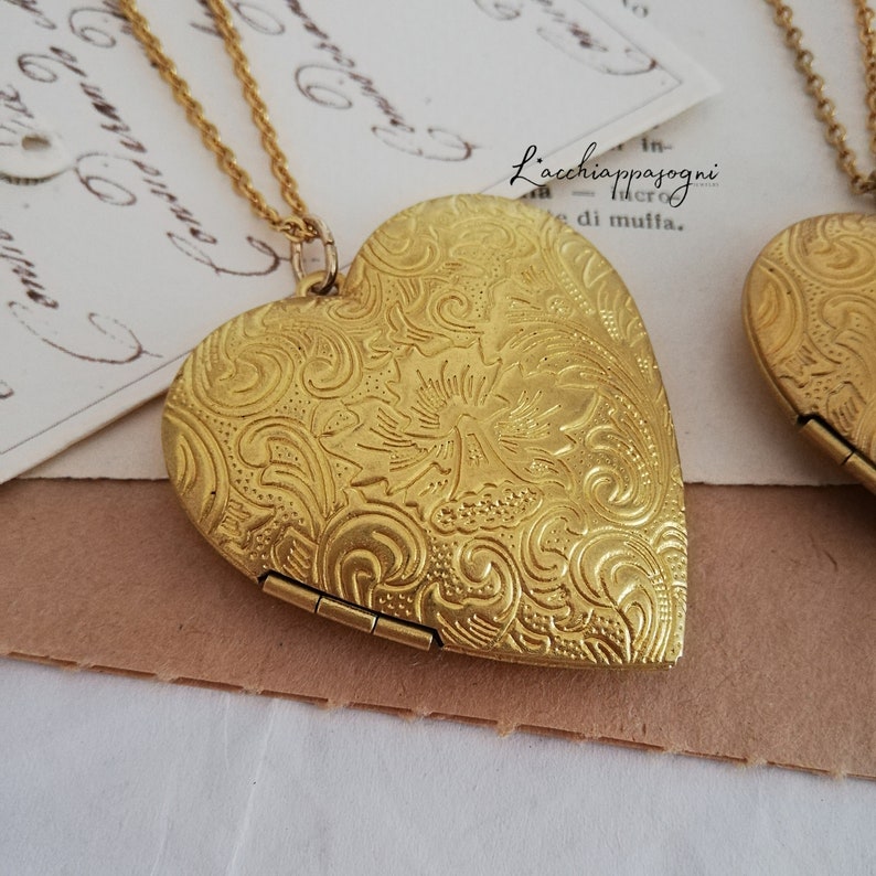 Best Friends Oversized Heart Locket Necklace, Friendship Necklace ...
