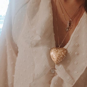 Best Friends Oversized Heart Locket Necklace, Friendship Necklace ...