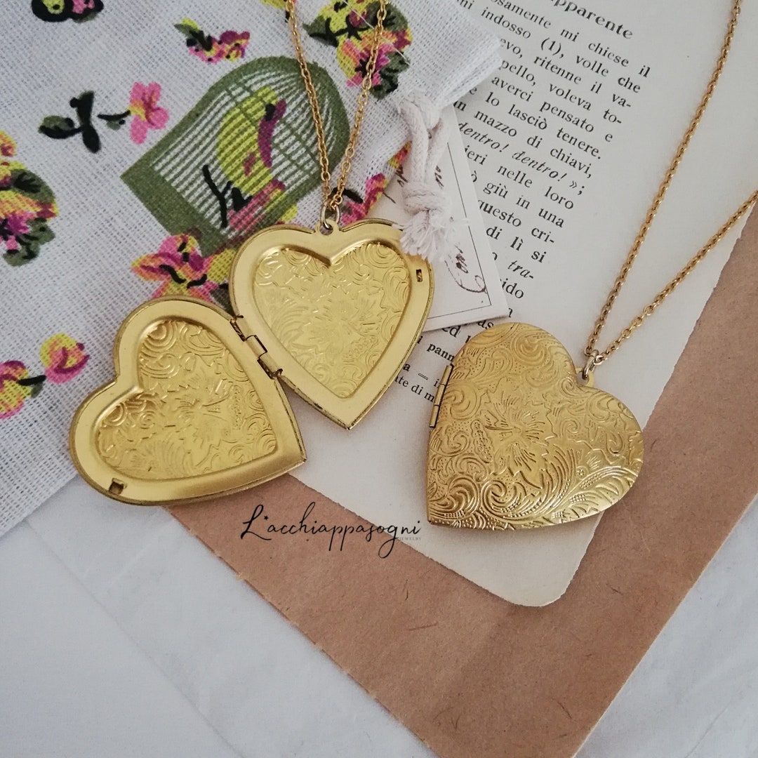 Best Friends Oversized Heart Locket Necklace, Friendship Necklace ...