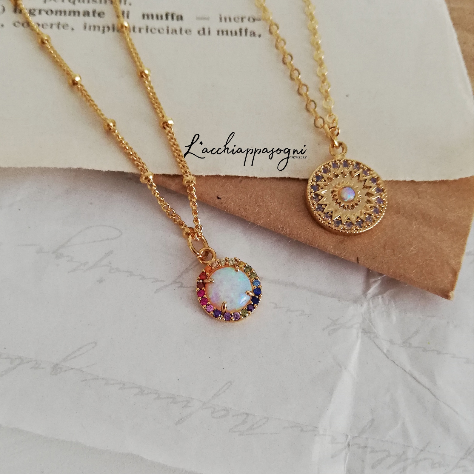 Egina Multicolor Cubic Coin Opal Necklace - Etsy