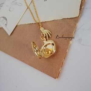 The Secret Necklace, Gold Plated Hand and Locket Necklace - Etsy
