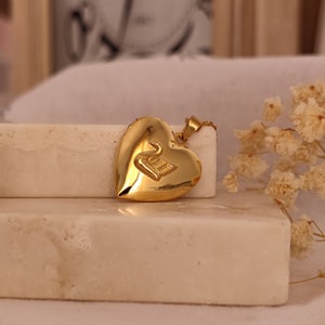 Swan Locket Necklace, Princesscore Heart Locket Necklace, Personalized ...