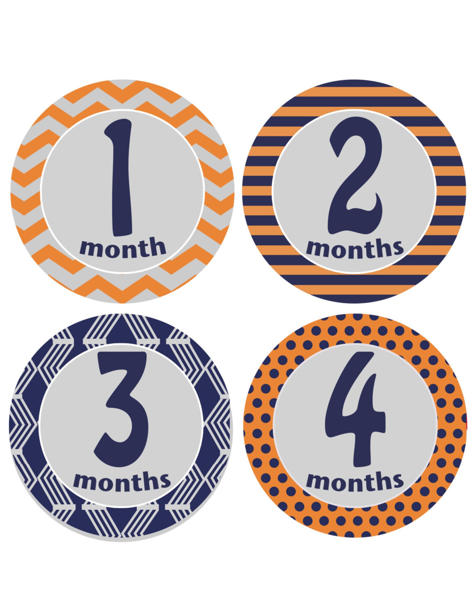 Instant Download Printable Milestone Stickers. Baby Month - Etsy