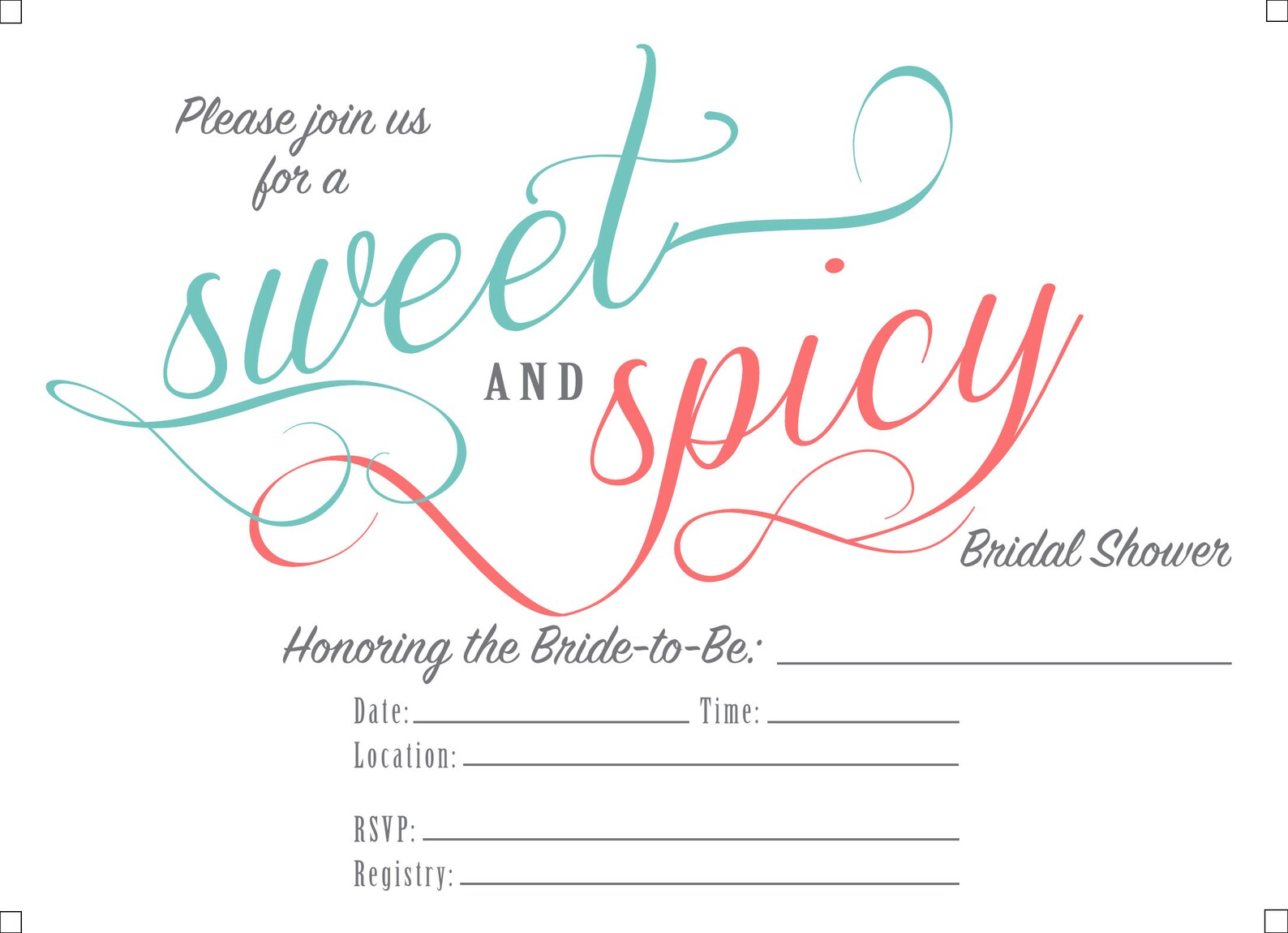 Wedding Shower Invitation and Date Night Card. Bridal Shower - Etsy