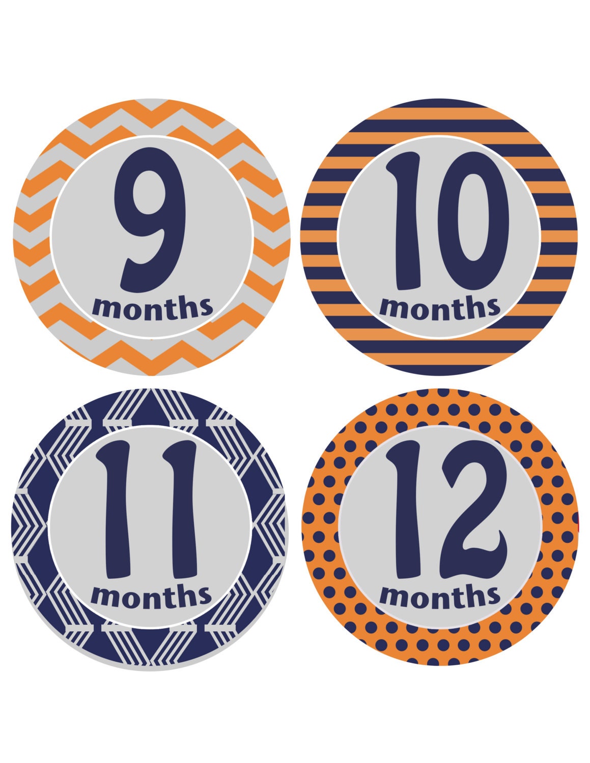 Instant Download Printable Milestone Stickers. Baby Month - Etsy