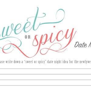 Wedding Shower Invitation and Date Night Card. Bridal Shower - Etsy