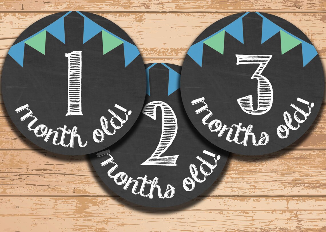 Instant Download. Printable Milestone Stickers. Baby Month - Etsy
