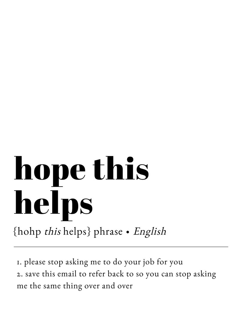 Home Office Wall Art. Hope This Helps. Funny Home Office - Etsy