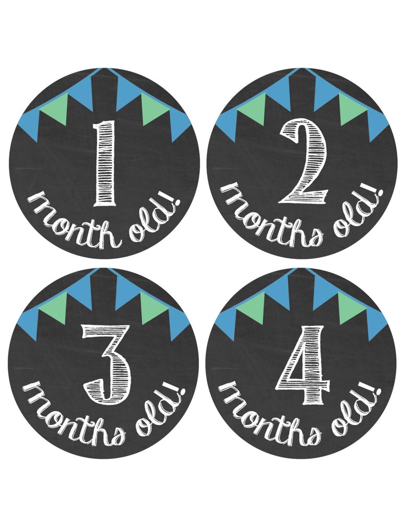 Instant Download. Printable Milestone Stickers. Baby Month - Etsy