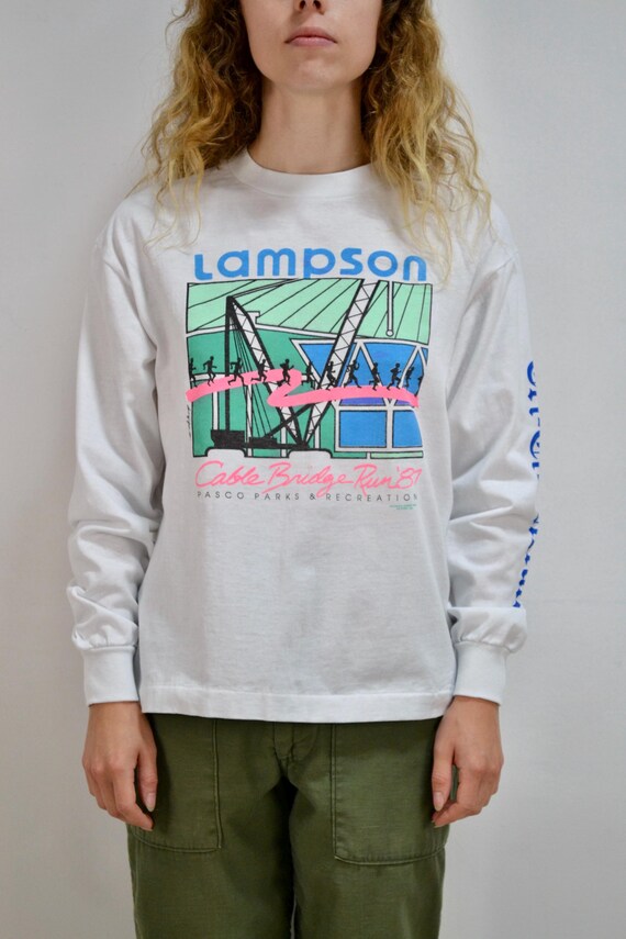 1987 Lampson Cable Bridge Run Single Stitch Long Slee… - Gem