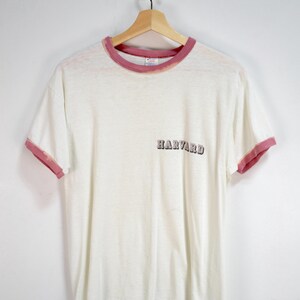 Vintage Eighties Champion Label Harvard Ringer Tee - Etsy