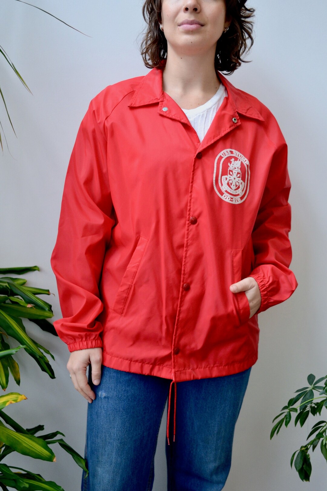 Vintage USS Stump Nylon Jacket - Etsy