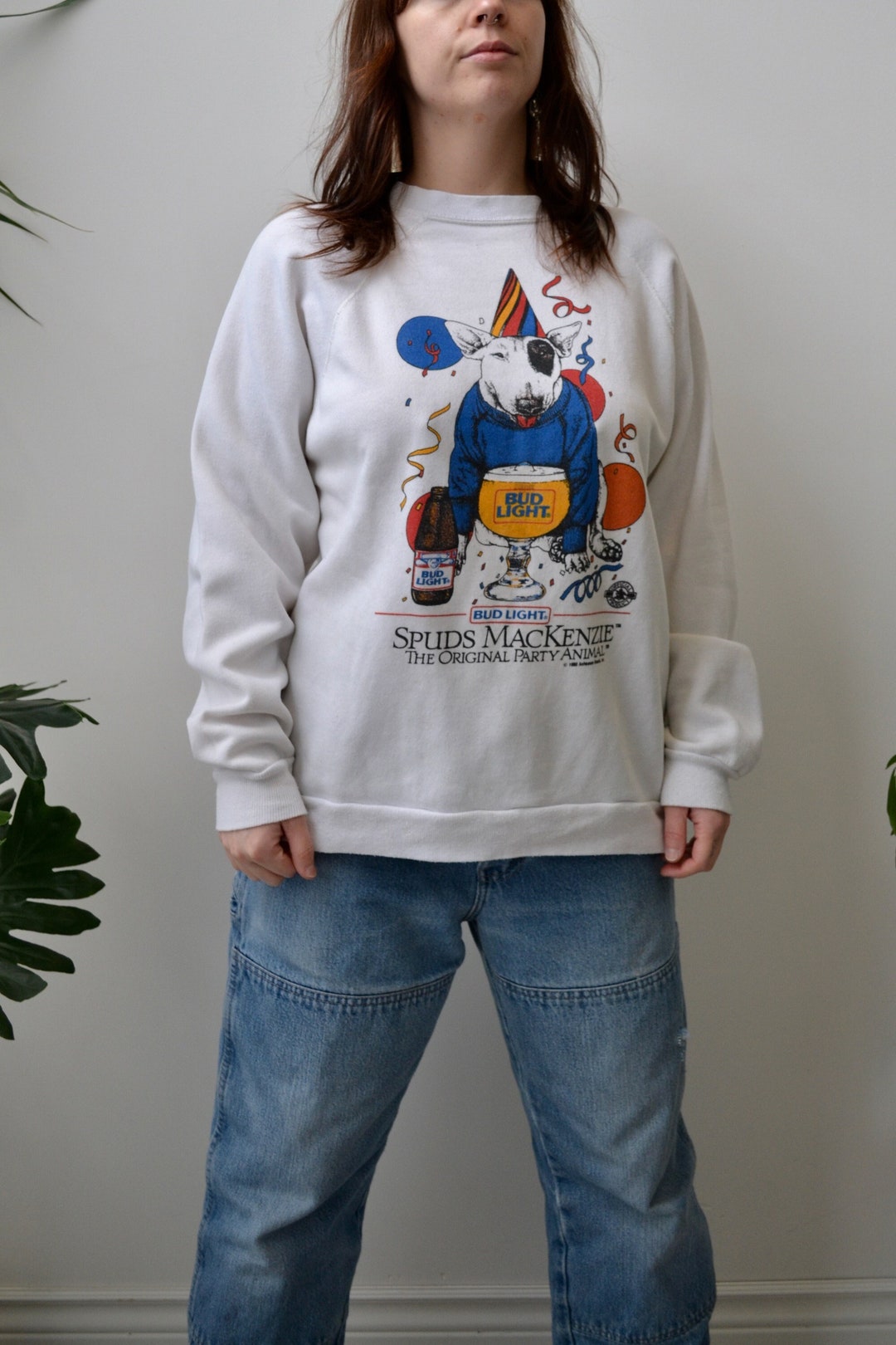 1985 Spuds Mackenzie the Original Party Animal Crewneck - Etsy