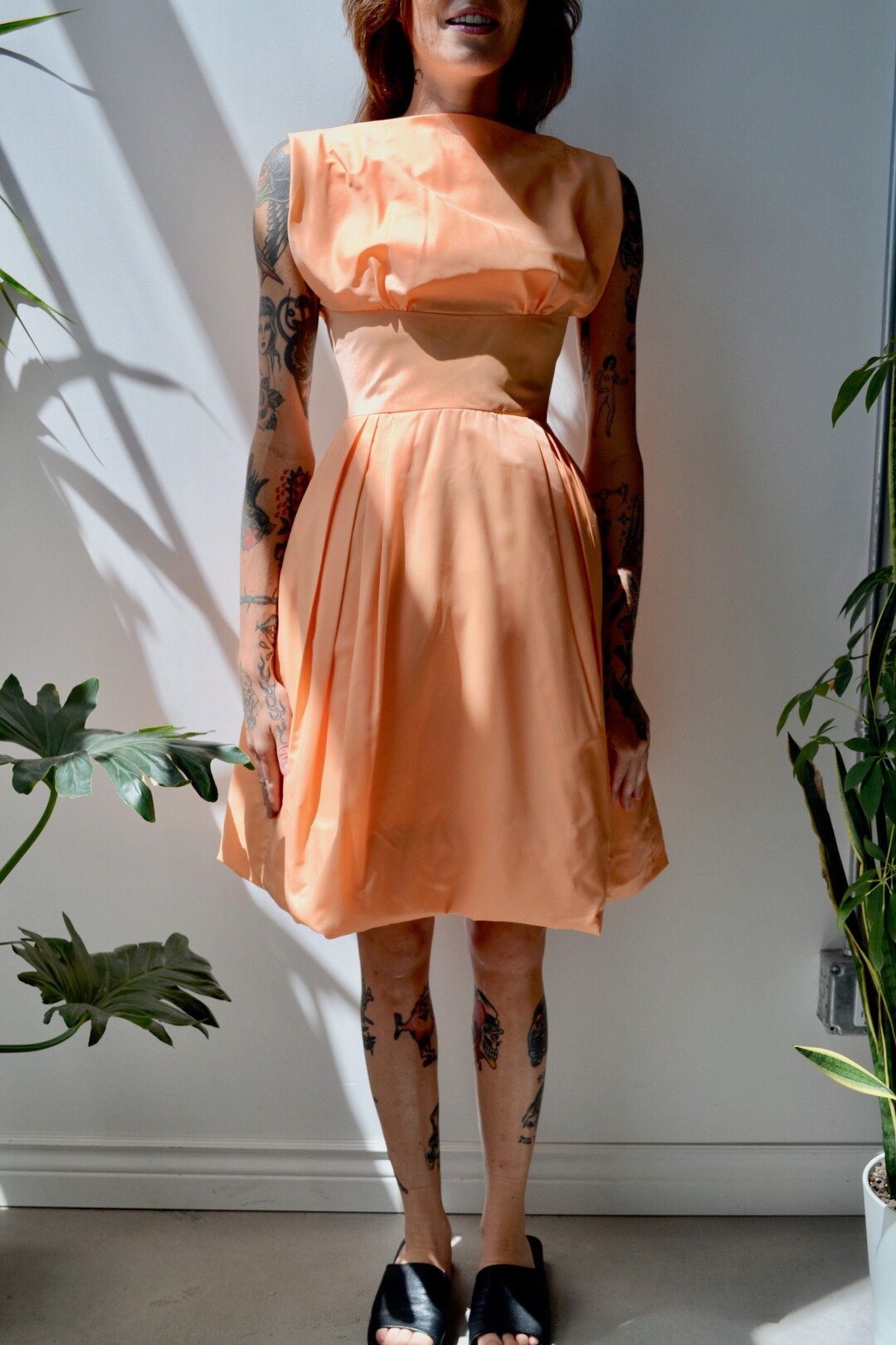 Fifties/sixties lorrie Deb Peach Party Dress. - Etsy