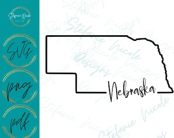 Nebraska Script Svg - Etsy