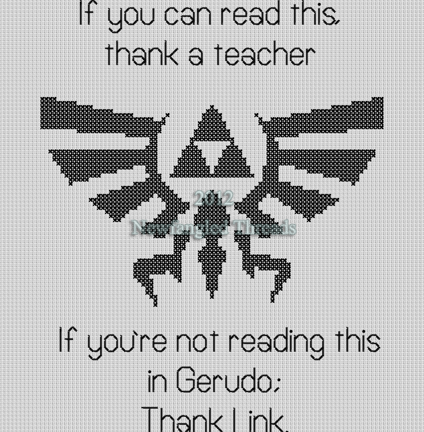 Zelda Pattern If You're Not Reading This in Gerudo, Thank Link. - Etsy