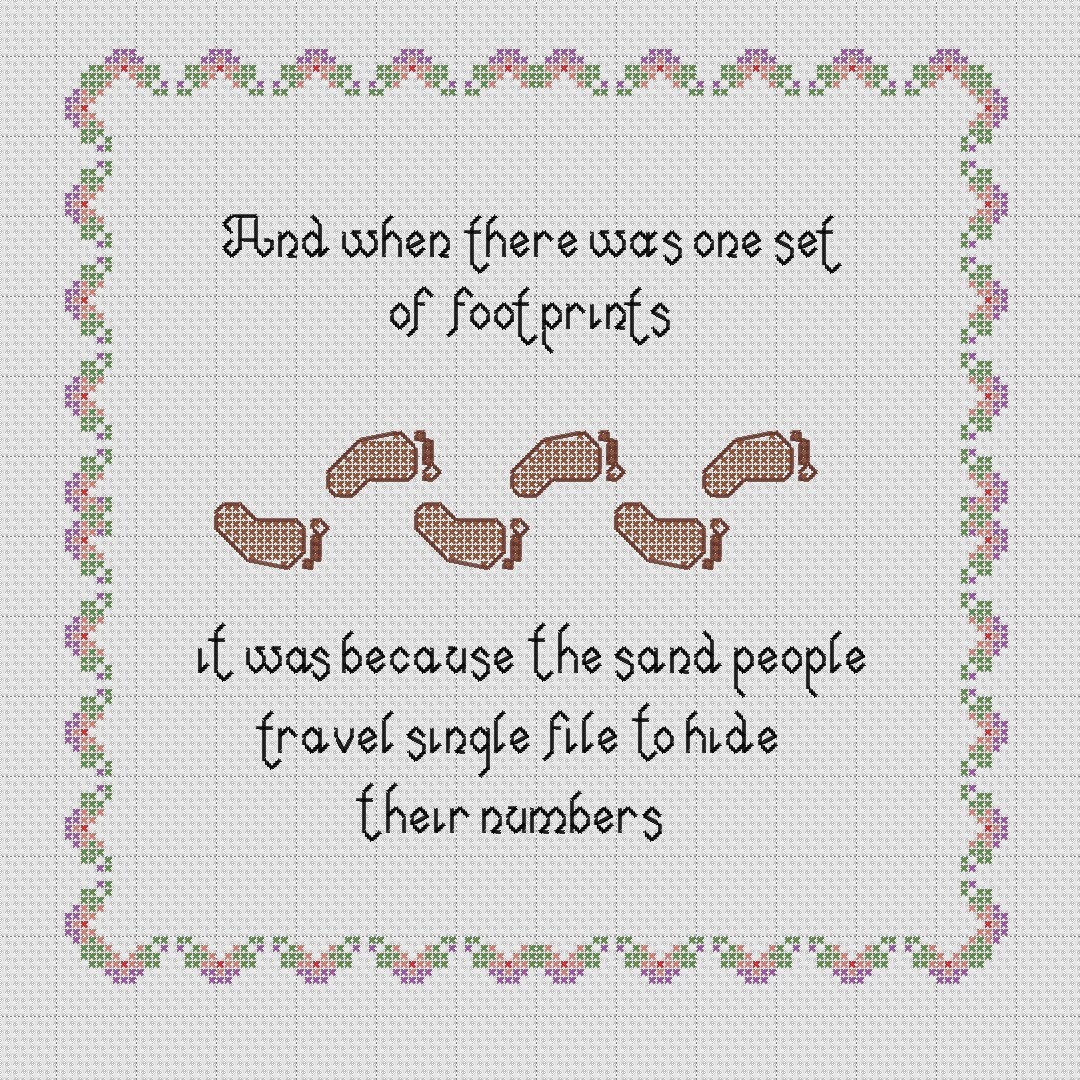 Star Wars Footprints Because Sand People Walk Single File - Etsy