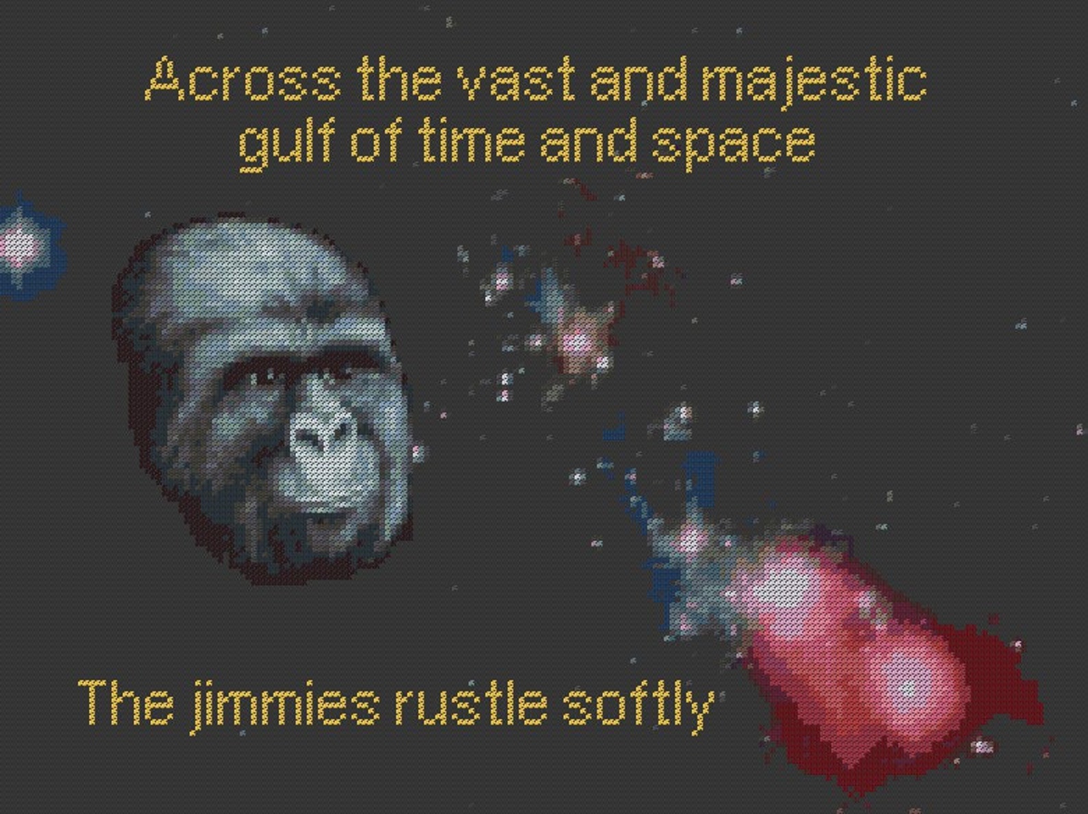 SALE Rustle My Jimmies Cross Stitch Pattern Across the Cosmos Jimmies ...