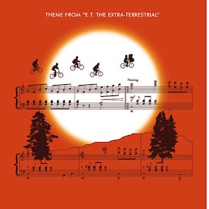 ET Sheet Music Print Movie Classics Poster Theme From E.T. - Etsy UK