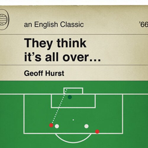 Football Print Classic Book Cover Poster Geoff Hurst - Etsy