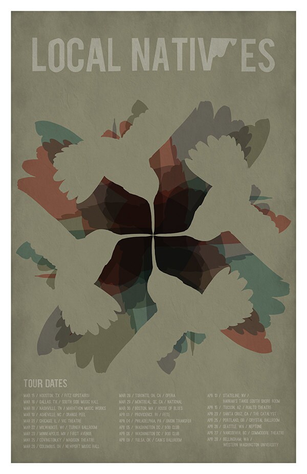 Unofficial Band Poster Local Natives Hummingbird Art - Etsy
