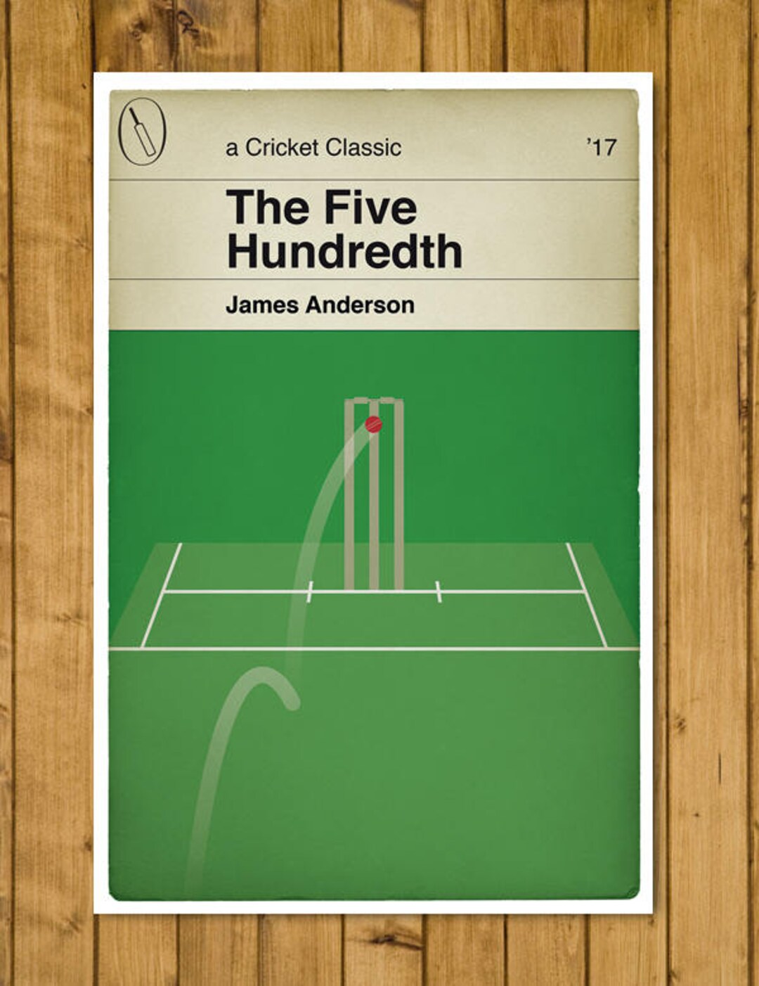 James Anderson 500th Wicket Cricket Poster - Classic Book Cover Art - Etsy