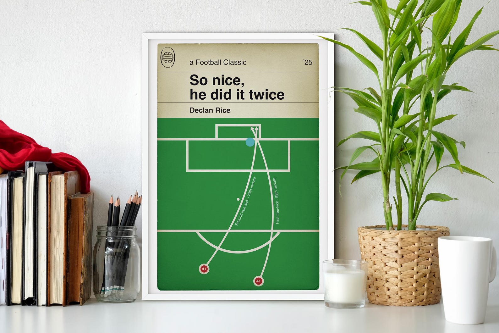 Declan Rice Free-kick Goal Print: Arsenal 3 Real Madrid 0 - Book Cover ...