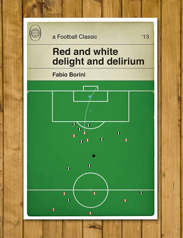 Football Print Classic Book Cover Poster Fabio Borini - Etsy UK