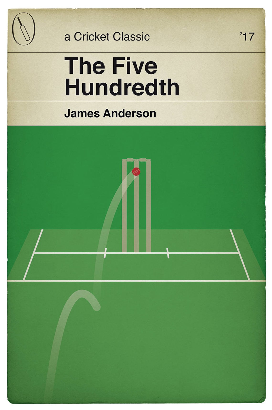 Cricket Print Classic Book Cover Poster James Anderson - Etsy UK