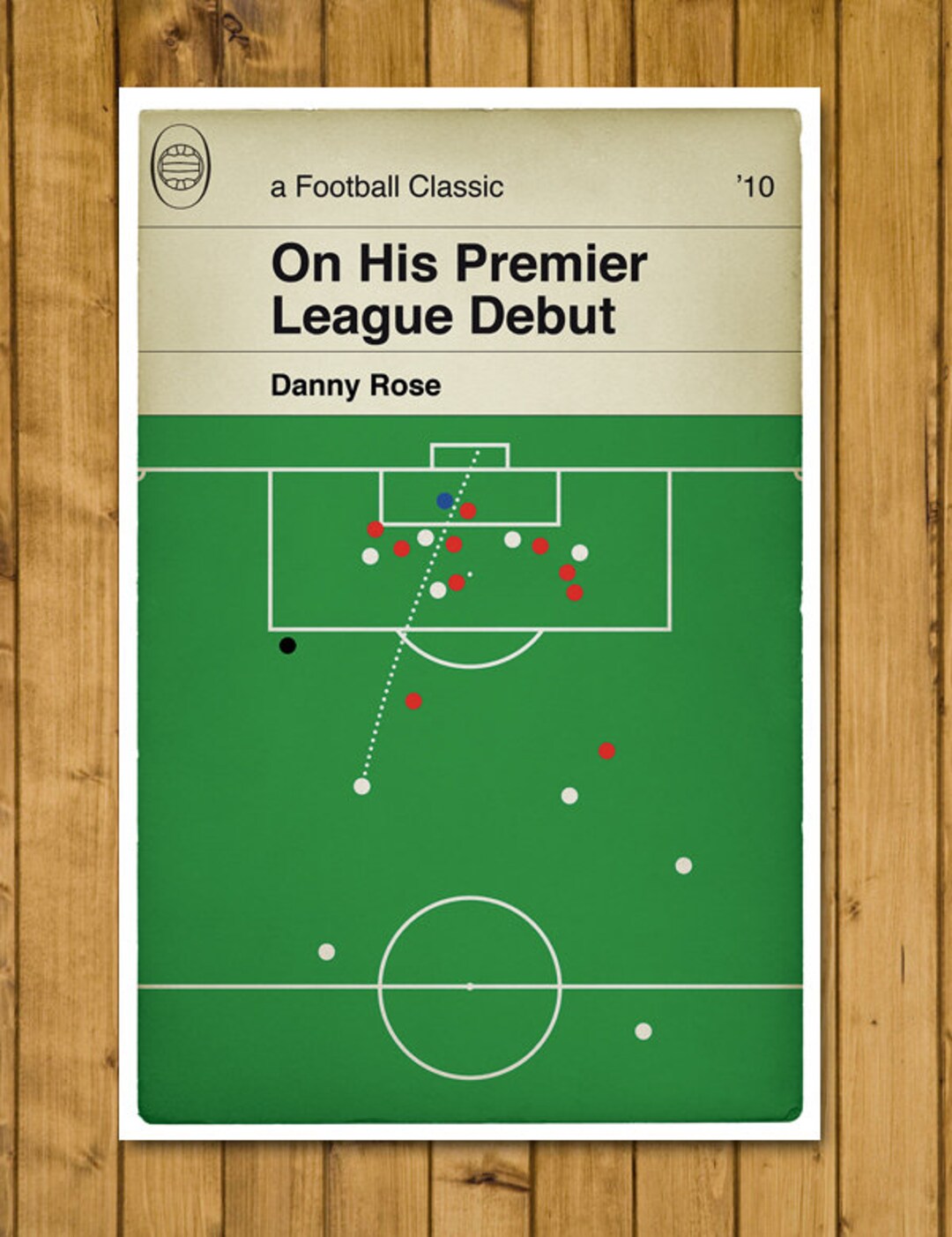 Football Print - Classic Book Cover Poster - Danny Rose Debut Goal for ...