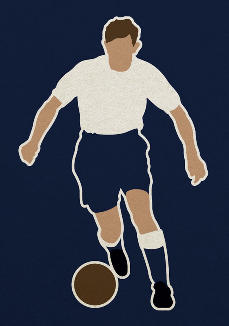 Football Print Classic Book Cover Poster Illustration of - Etsy