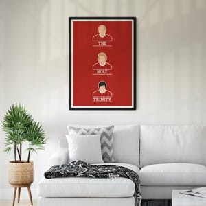 Man Utd Legends Football Poster: the Holy Trinity Art Print - Etsy UK