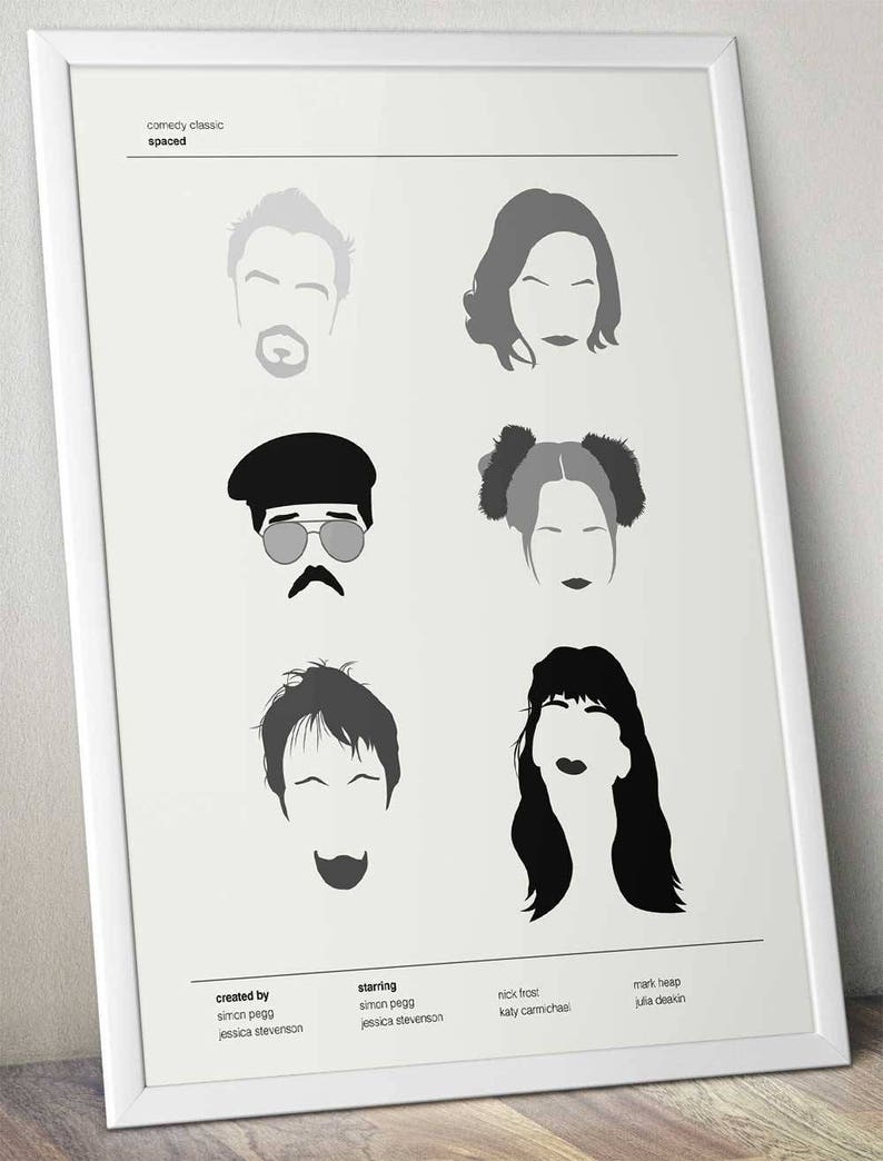 Comedy Classic Poster - Spaced - TV Series Wall Decor - Minimal Art ...