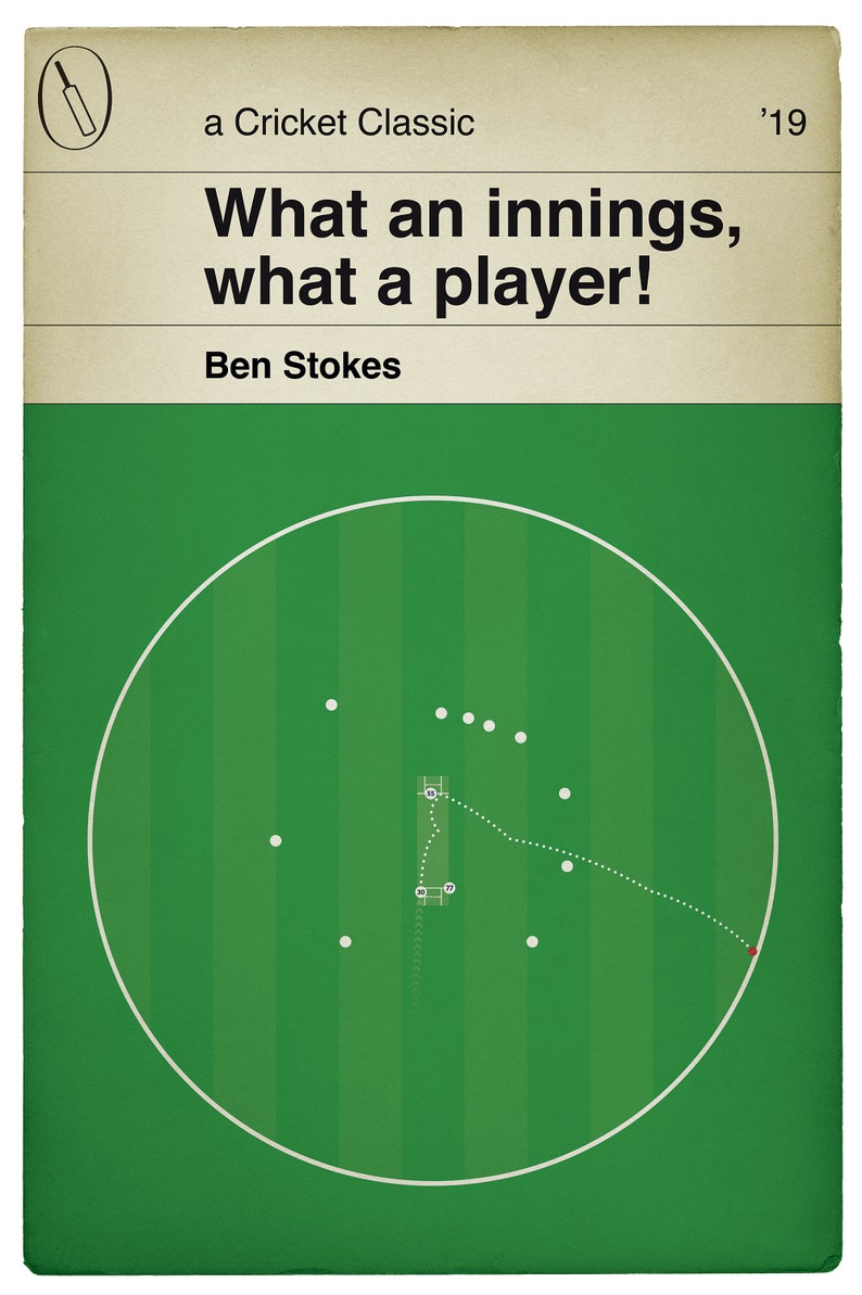 Cricket Print England v Australia Ben Stokes Winning Runs | Etsy